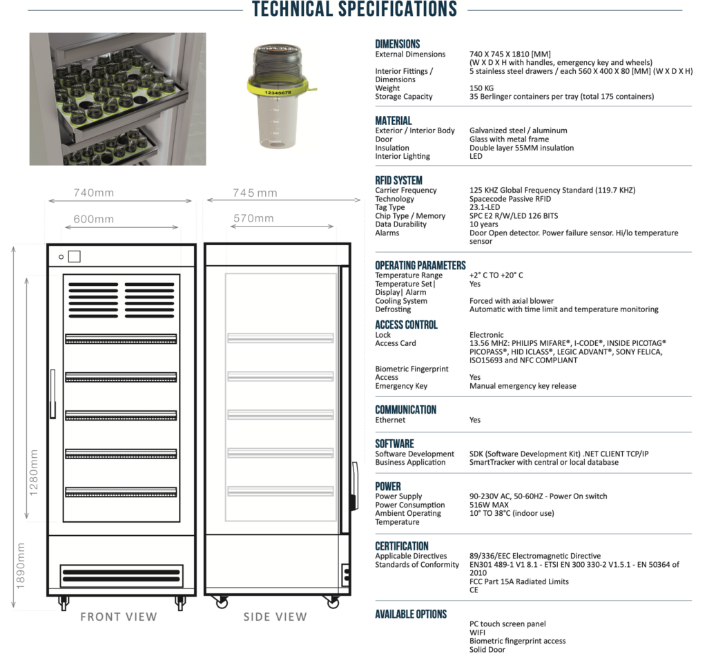 Advanced Healthcare Refrigeration Inventory | Spacecode V4468.D